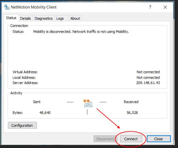 NetMotion VPN Troubleshoot – Walleye